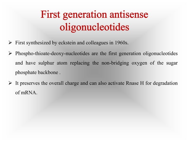 Antisense oligonucleotide and it's application | PPT