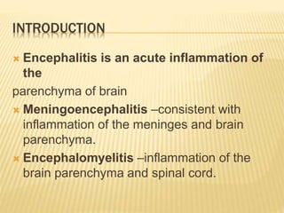 Encephalitis | PPTX