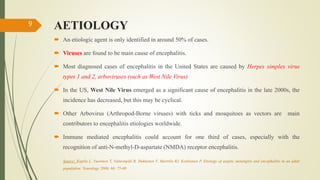 Encephalitis - A deadly infection | PPTX