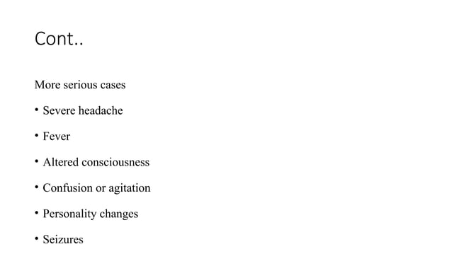 encephalitis.pptx bsc nursing students med surg | PPTX