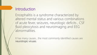 Viral Encephalitis : journal | PPTX | Infectious Diseases | Diseases ...
