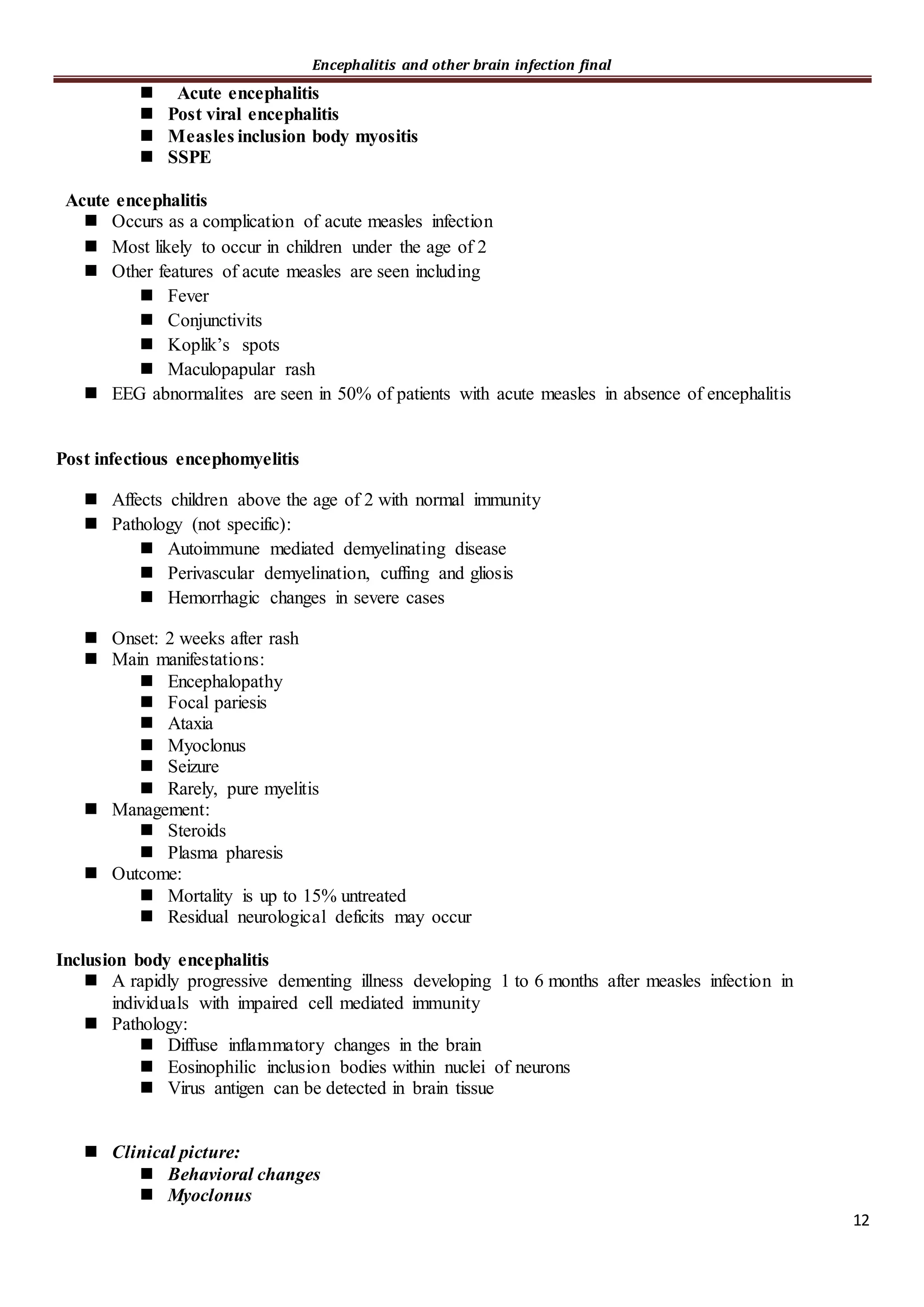 Encephalitis and other brain infection final (autosaved) | DOCX
