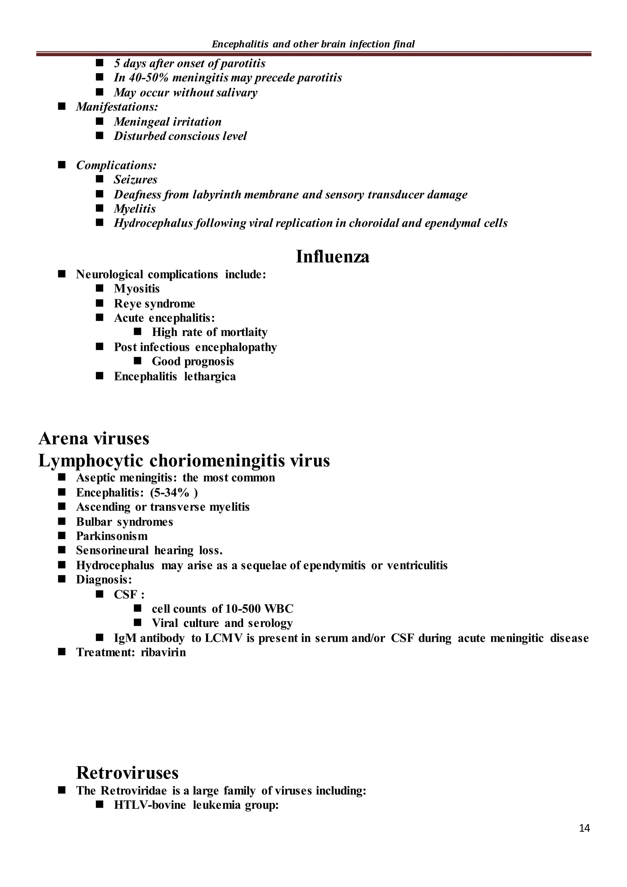 Encephalitis and other brain infection final (autosaved) | DOCX