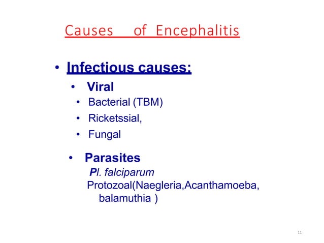 Encephalitis ppt | PPTX | Infectious Diseases | Diseases and Conditions