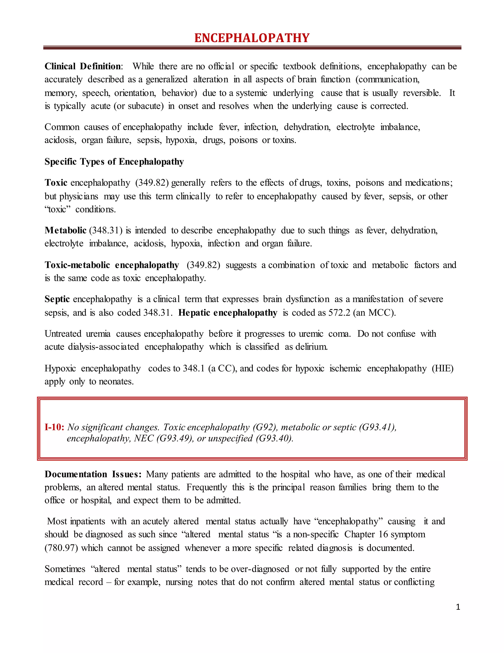 Encephalopathy | DOCX