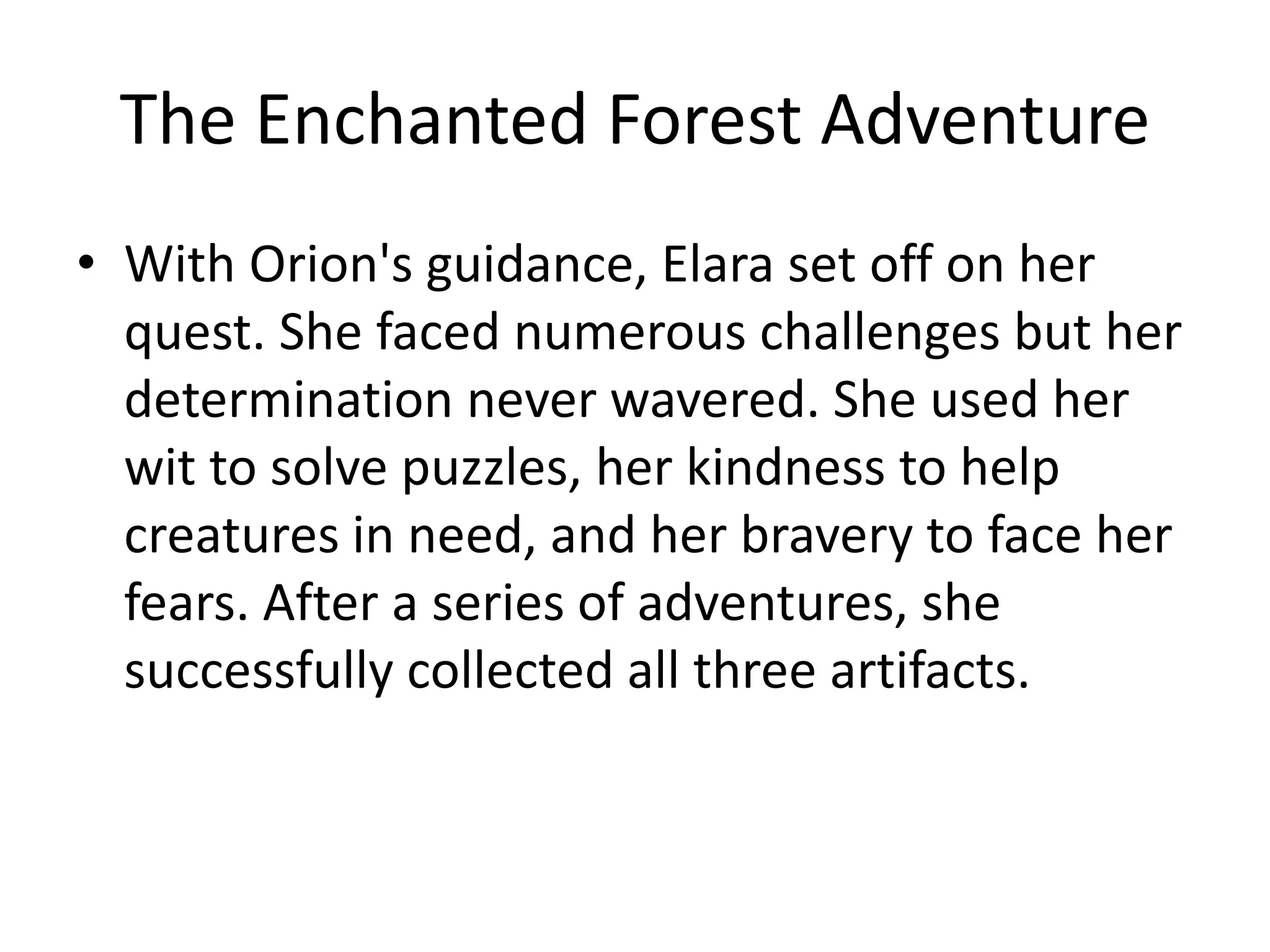 The Enchanted Forest Adventure - A short story adeventure.pptx