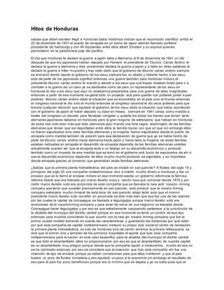 Enclave bananero y hitos de honduras | DOCX