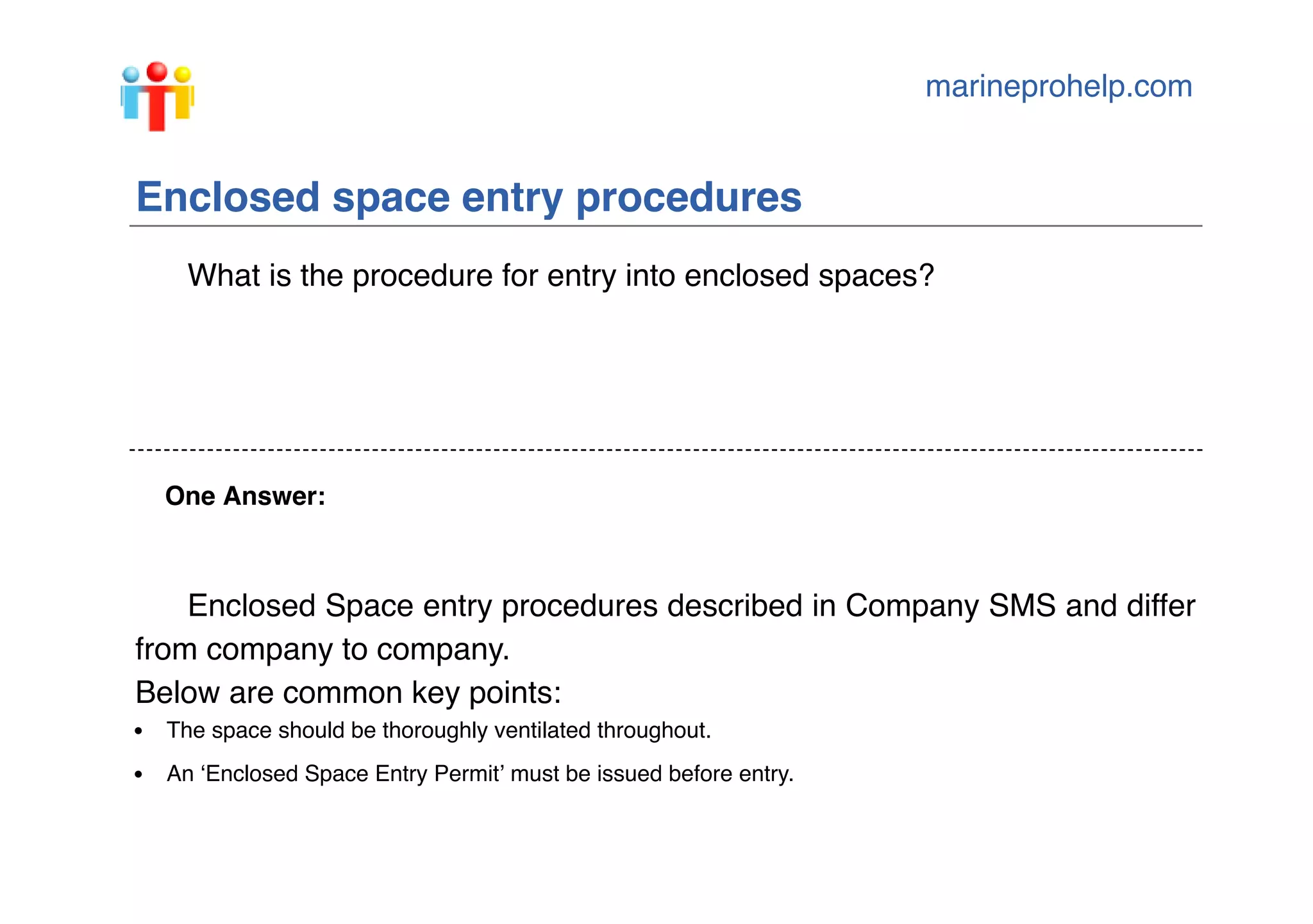 Enclosed space entry procedures | PDF