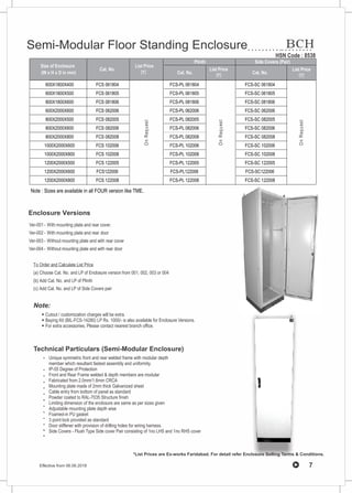 Enclosure Price List | PDF