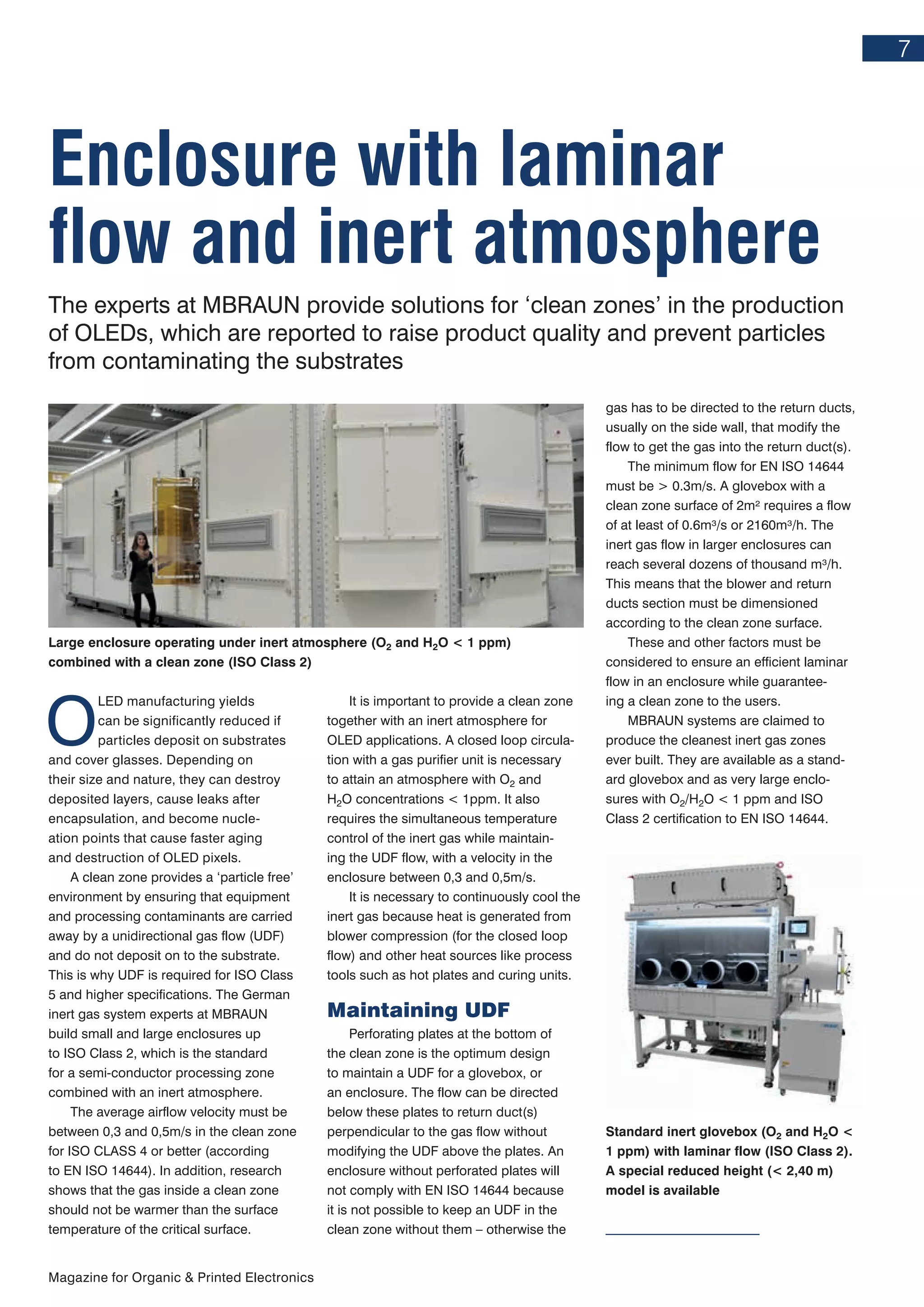 Enclosure with laminar flow and inert atmosphere | PDF