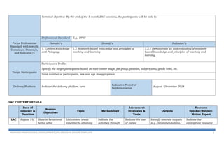 Enclosure No. 5 Five-Month LAC Plan.docx