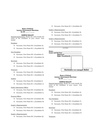 Enclosures. Forms and Templates- SSLG Election | DOCX