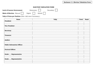 Enclosures. Forms and Templates- SSLG Election | DOCX