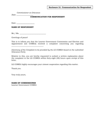 Enclosures. Forms and Templates- SSLG Election | DOCX