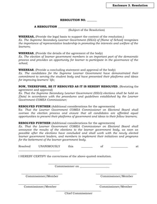 Enclosures. Forms and Templates- SSLG Election | DOCX