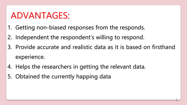 Structured Observation Pptx Science