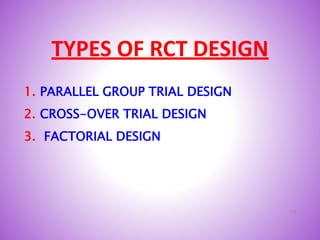 RCT Design .pptx | Medical Health