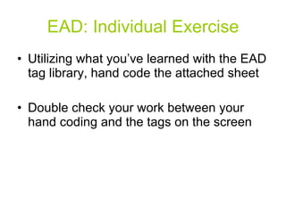 Encoded Archival Description (EAD) | PPT