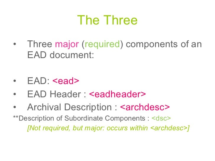 Encoded Archival Description