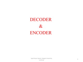 Encoder & Decoder | PDF