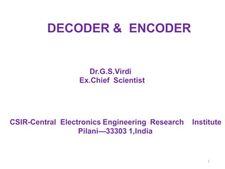 Encoder and Decoder Circuits in Digital Electronics – Concepts, Design ...