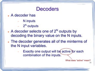 Encoder, decoder, multiplexers and demultiplexers | PPT