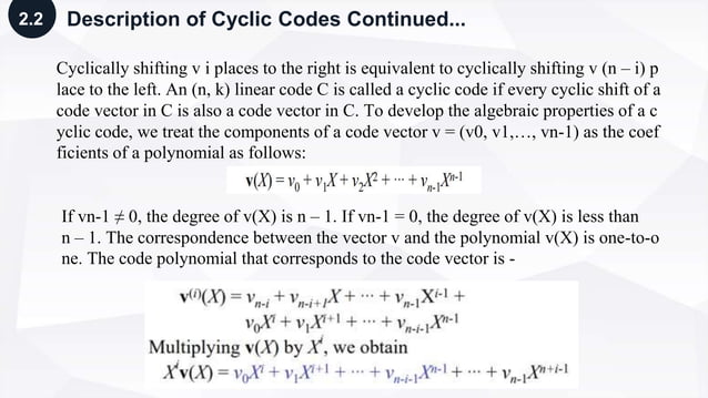 Encoder For 73 Cyclic Code Using Matlab Ppt