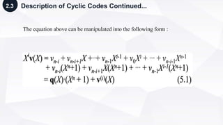 Encoder for (7,3) cyclic code using matlab | PPT