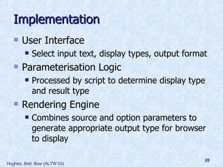Encoding and Presenting Interlinear Text Using XML Technologies | PPT