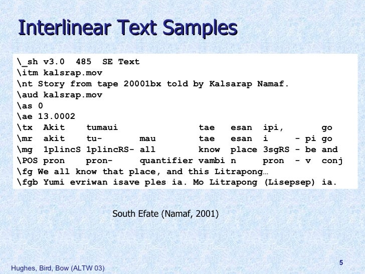 Encoding And Presenting Interlinear Text Using Xml Technologies