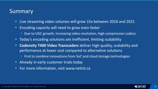 Encoding at Scale for Live Video Streaming | PPT