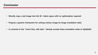 Encoding in Style: a Style Encoder for Image-to-Image Translation | PPT