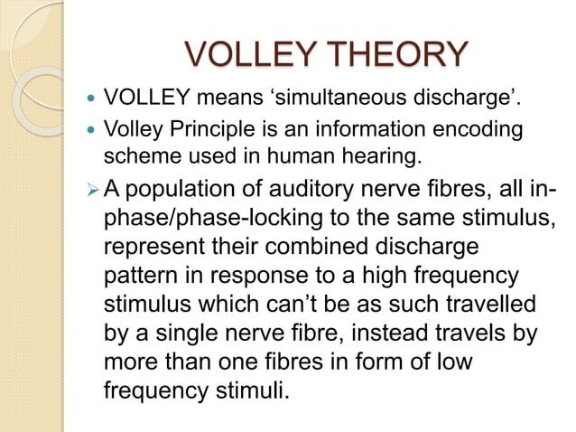 Encoding of frequency and volley theory | PPT