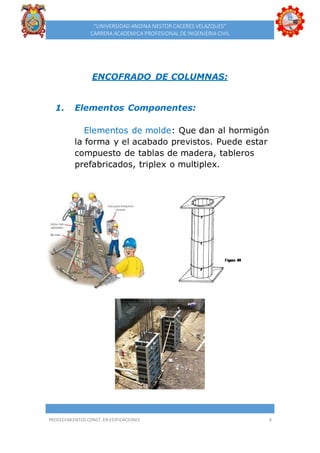 Encofrado de columnas | DOCX