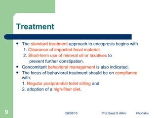 Encopresis | PPT | Digestive Disorders | Diseases and Conditions