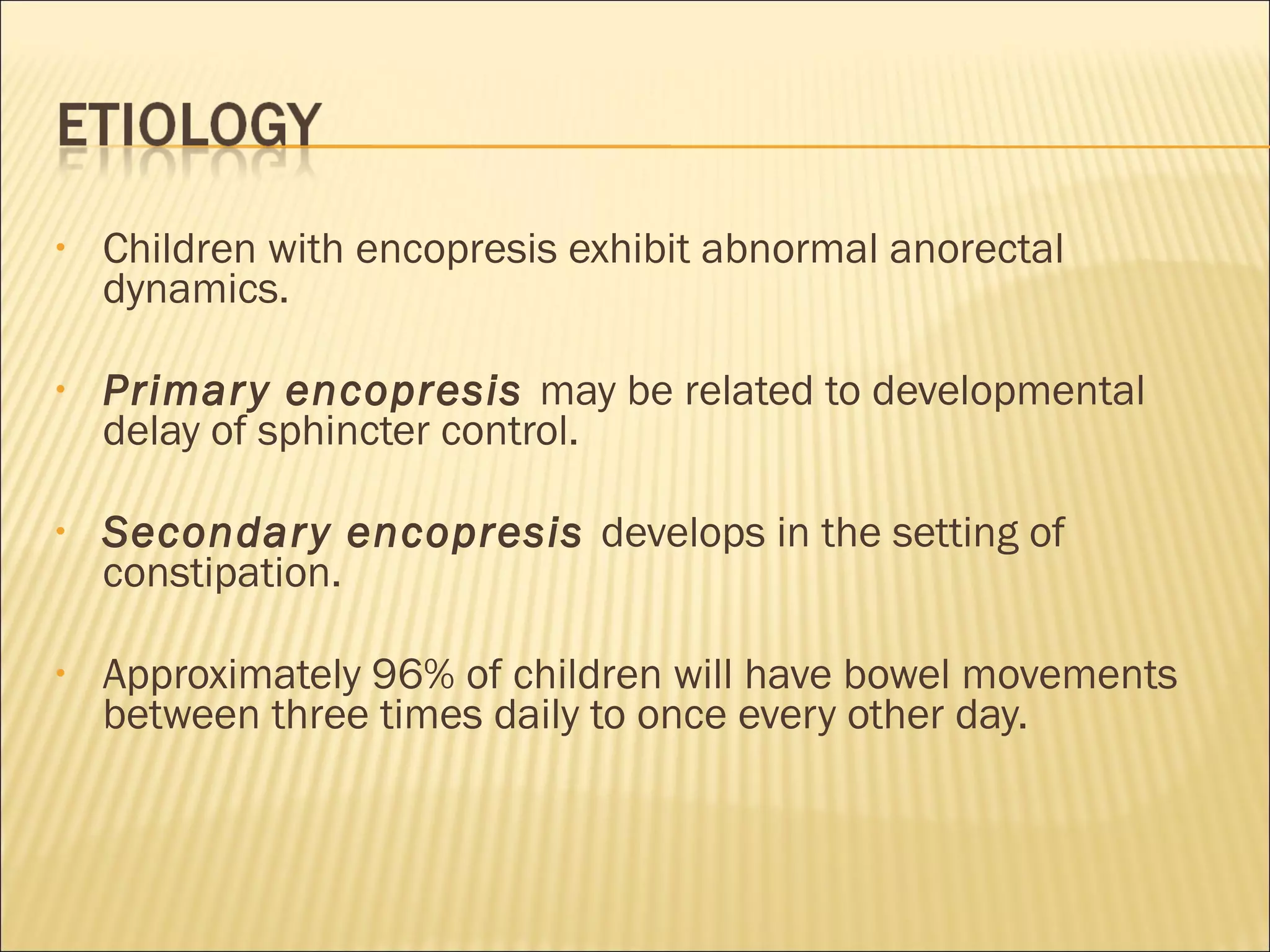 Encopresis | PPT