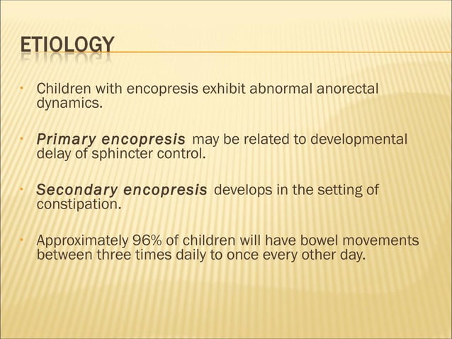 Encopresis | PPT