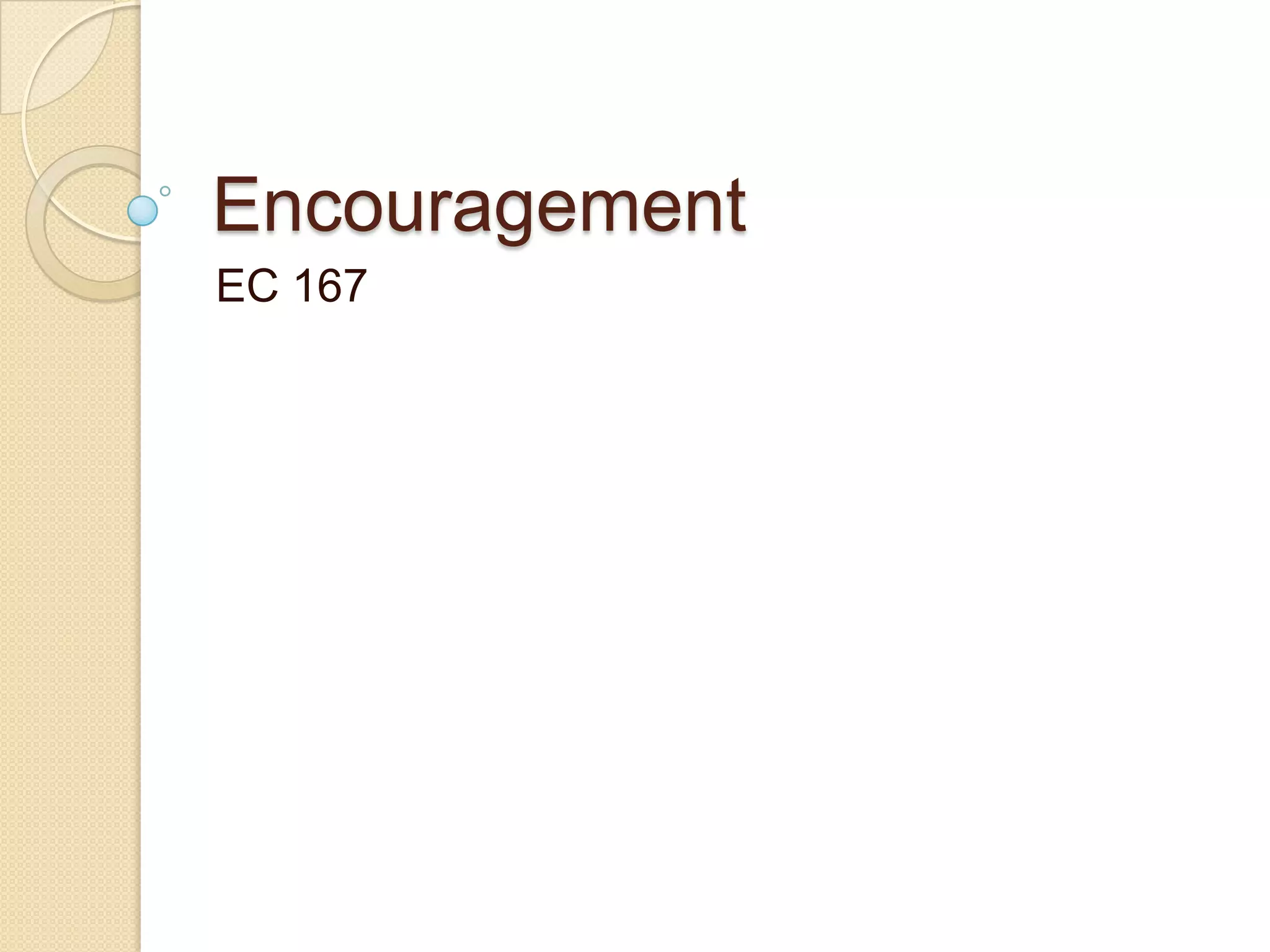 Encouragement Power Point | PPTX