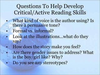 Encouraging Critical Literacy | PPT