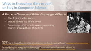 Encouraging Girls to Participate in Computer Science | PPTX