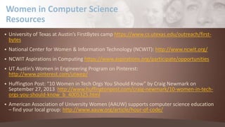Encouraging Girls to Participate in Computer Science | PPTX