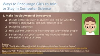 Encouraging Girls to Participate in Computer Science | PPTX
