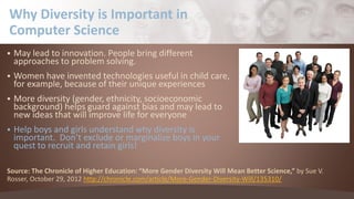 Encouraging Girls to Participate in Computer Science | PPT