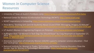 Encouraging Girls to Participate in Computer Science | PPT
