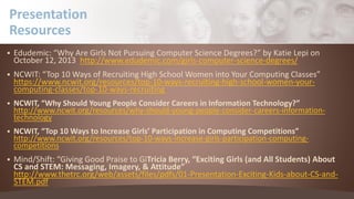 Encouraging Girls to Participate in Computer Science | PPT