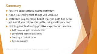 Encouraging Optimism Based on Positive Expectations | PPT