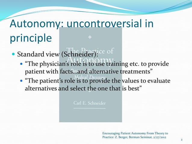 Encouraging patient autonomy | PPTX