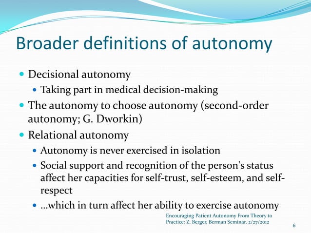 Encouraging patient autonomy | PPTX