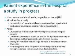 Encouraging Patient Autonomy | PPTX