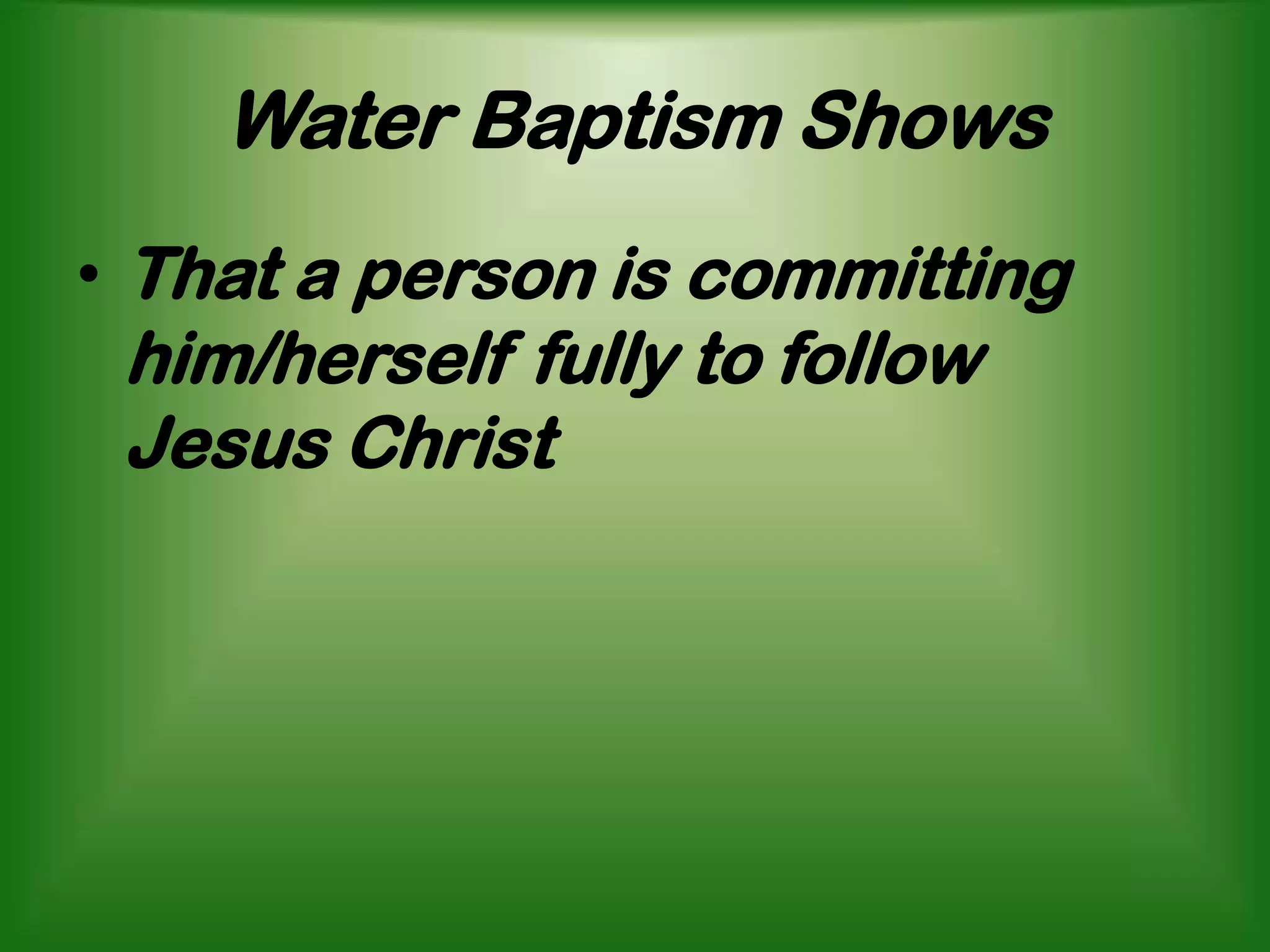 Encouraging words water baptism 1 | PPT